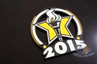 China Custom Cut Out Sports Running Medal Glow in the Dark 76.2mm Zinc Alloy Soft Enamel for sale