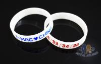 China Custom Silicone Wristbands 202x12x2mm Embossed Multi Colored Plastic Bracelets for Events for sale