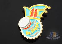 China Custom Enamel Metal Lapel Pin Badges Imitation Gold Plating 2D 3D Design OEM for sale