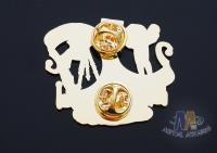 China Custom Soft Enamel Zinc Alloy Lapel Pin Badge 25mm for School Sports Events for sale