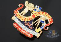 China Custom Soft Enamel Zinc Alloy Lapel Pin Badge 25mm for School Sports Events for sale