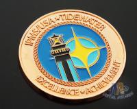 China Custom Die Struck Challenge Coins Iron Brass Zinc Alloy 20-120mm 3D Mold Antique Gold Plating for sale
