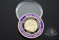 China Custom Commemorative Challenge Coins Zinc Alloy 38mm Soft Enamel Antique Silver Plating for sale