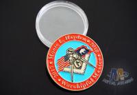 China Custom Military Challenge Coins Zinc Alloy 2D 3D Design Soft Enamel with Box for sale
