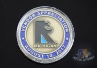 China Custom Zinc Diecast Challenge Coins with Eagle Logo Soft Enamel 1.5 Inch for sale