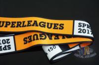 China Custom Polyester Medal Ribbons 2.5x93cm Sublimation Sports Awards Durable for sale