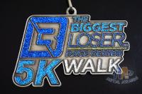 China Custom 70mm Zinc Alloy Sports Medals with Glitter Colors for 5K 10K Marathon Awards for sale