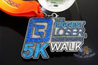 China Custom 70mm Zinc Alloy Sports Medals with Glitter Colors for 5K 10K Marathon Awards for sale