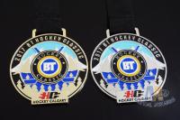 China Custom Soft Enamel Sports Medals 60mm Die Cast Zinc Alloy with Ribbon for Hockey Baseball Events for sale