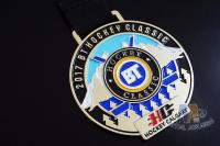 China Custom Soft Enamel Sports Medals 60mm Die Cast Zinc Alloy with Ribbon for Hockey Baseball Events for sale