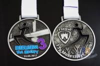 China Custom Zinc Alloy Sports Medals 70mm Die Cast with Sublimated Ribbon for Marathon Running Riding for sale