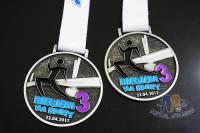 China Custom Zinc Alloy Sports Medals 70mm Die Cast with Sublimated Ribbon for Marathon Running Riding for sale