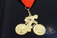 China Custom Zinc Alloy Rider Sports Medals 60mm Antique Gold Plating OEM for sale
