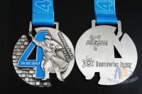 China Custom Sports Medals 3D Cut Out Design Zinc Alloy Marathon Medals with Sublimated Ribbon for sale