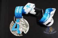 China Custom Sports Medals 3D Cut Out Design Zinc Alloy Marathon Medals with Sublimated Ribbon for sale