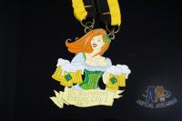 China Custom Zinc Alloy Die Cast Soft Enamel Medal 75mm with Ribbon for Kids for sale