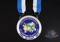 China Custom Die Cast Soft Enamel Medals 70mm Zinc Alloy with Antique Silver Plating for sale