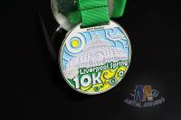 China Custom Marathon Medals 10K Race Pantone Color Design Zinc Alloy Gold Silver Plating for sale