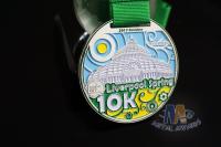 China Custom Marathon Medals 10K Race Pantone Color Design Zinc Alloy Gold Silver Plating for sale