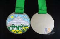 China Custom Marathon Medals 10K Race Pantone Color Design Zinc Alloy Gold Silver Plating for sale