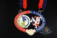 China Custom Die Cast Award Medals for Carnival Festivals Anti Corrosion Silver Plating 2 Loop for sale