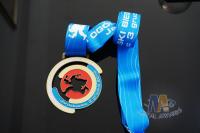 China Custom Christmas Festival Cut Out Soft Enamel Award Medals with Sublimated Ribbon 2D 3D Design for sale
