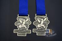 China Custom Zinc Alloy Marathon Medals 50x30mm Antique Silver Die Cast Sports Award for sale