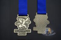 China Custom Zinc Alloy Marathon Medals 50x30mm Antique Silver Die Cast Sports Award for sale