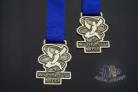 China Custom Zinc Alloy Marathon Medals 50x30mm Antique Silver Die Cast Sports Award for sale