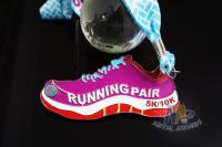 China Custom Shoe Shape 5K Medals Antique Color Plating Zinc Alloy Sports Awards for sale