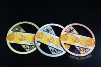 China Custom Enamel Cut Out Logo Award Medals for Runners Gold Silver Copper Plating 50mm for sale
