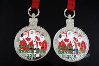 China Custom Christmas Fiesta Medals Both Side Design with 800x10mm Lanyard Zinc Alloy for sale