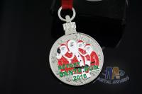 China Custom Christmas Fiesta Medals Both Side Design with 800x10mm Lanyard Zinc Alloy for sale