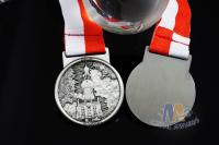 China Custom 3D Effect Award Medals 50mm Zinc Alloy Die Casting Silver Plating for sale