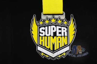 China Custom Die Struck Sports Medals Zinc Alloy Iron Brass 60mm Soft Enamel 2D Design for sale