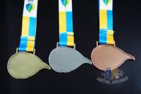 China Custom Sports Medals Lion Logo Medallion 3mm Thickness Silver Plating for sale