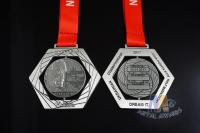 China Custom Spinning Sports Medals 50mm Zinc Alloy Die Cast Soft Enamel with Antique Gold Plating for sale