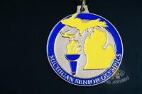 China Custom Badminton Sports Medals 70mm Shiny Copper Plating Soft Enamel Ribbon for sale
