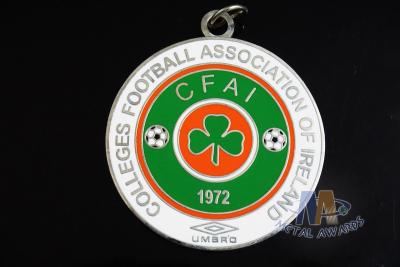 China Custom Imitation Hard Enamel Zinc Alloy Sports Medals 2.5mm Thickness Shiny Silver Plating for sale