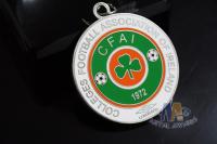 China Custom Imitation Hard Enamel Zinc Alloy Sports Medals 2.5mm Thickness Shiny Silver Plating for sale