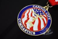 China Custom Zinc Alloy Sports Medals 70mm Die Cast Race Medals with Sublimated Ribbon for sale