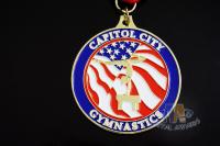 China Custom Zinc Alloy Sports Medals 70mm Die Cast Race Medals with Sublimated Ribbon for sale