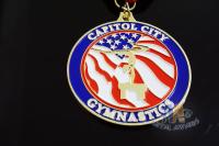 China Custom Zinc Alloy Sports Medals 70mm Die Cast Race Medals with Sublimated Ribbon for sale