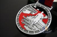 China Custom Sports Medals Zinc Alloy 70mm Die Cast with Ribbon for Running Riding Dancing Events for sale