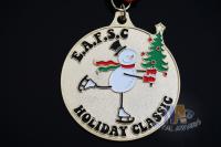 China Custom Sports Medals Zinc Alloy 70mm Die Cast Soft Enamel with Ribbon for Running Skiing Events for sale