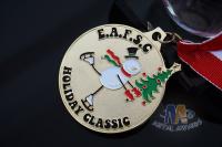 China Custom Sports Medals Zinc Alloy 70mm Die Cast Soft Enamel with Ribbon for Running Skiing Events for sale