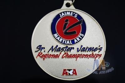 China Custom Zinc Alloy Sports Medals 70mm Soft Enamel Die Cast Award Medals for Taekwondo Karate for sale