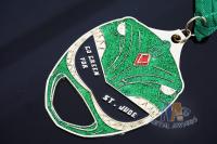 China Custom Zinc Alloy Sports Medals 70mm Die Cast with Soft Enamel and Glitter Colors for sale