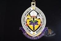 China Custom Die Cast Zinc Alloy Sports Medal 60mm Soft Enamel Gold Plated with Ribbon for sale