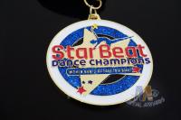 China Custom Sports Medals 80mm Round Soft Enamel with Glitter Zinc Alloy Die Cast for sale